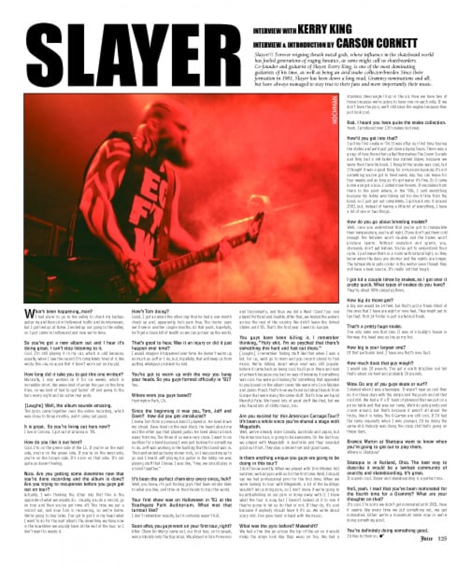 SLAYER | Juice Magazine