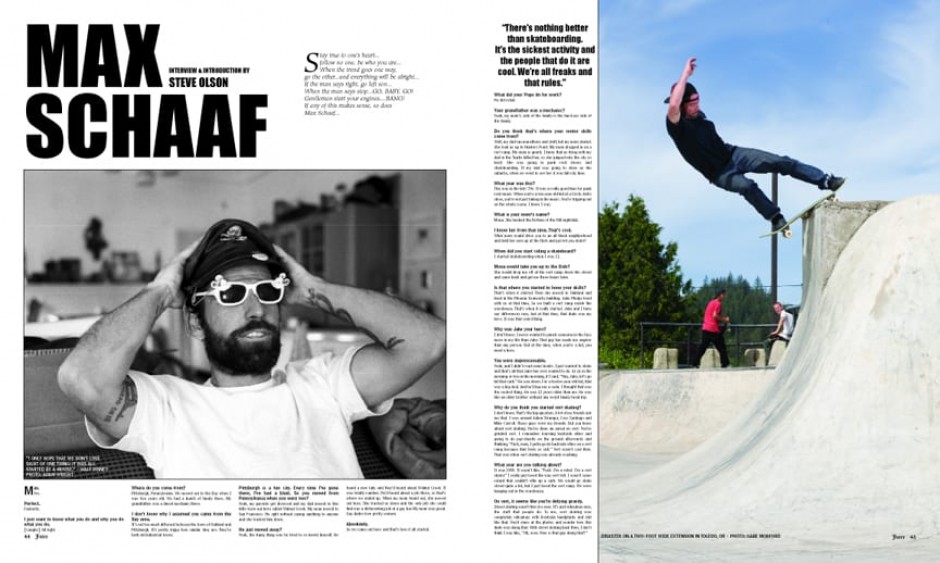 MAX SCHAAF | Juice Magazine