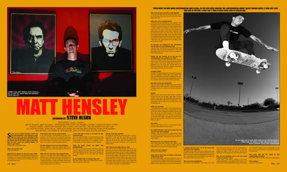 MATT HENSLEY | Juice Magazine